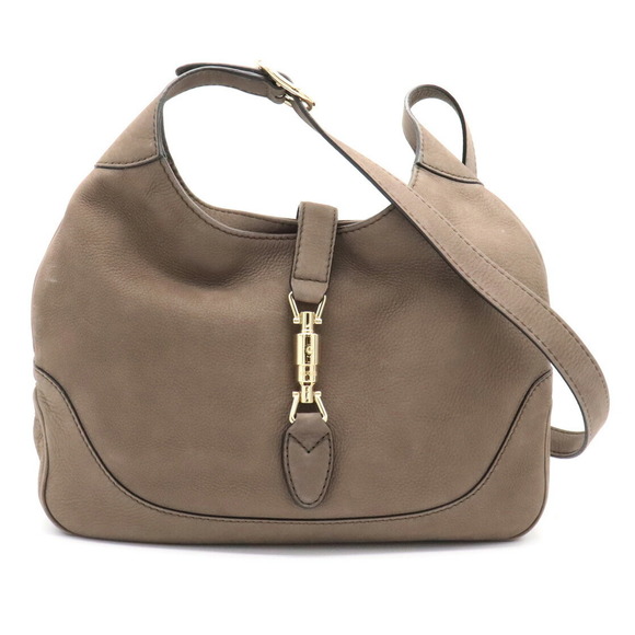 Gucci | Bags | Gucci Jackie Shoulder Bag Nubuck Leather Mocha Brown ...